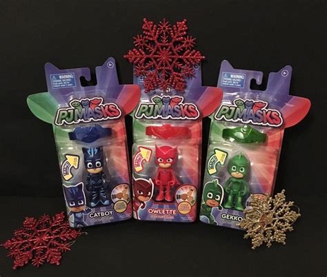 Pj Masks Light Up Figures Gekko Catboy Owlette With Amulet Bracelet