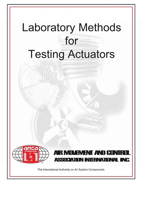 Pdf Laboratory Methods For Testing Actuators Dokumen Tips