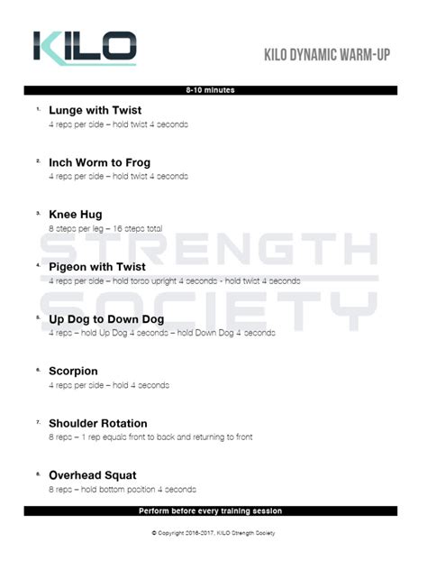 dynamic warm up pdf