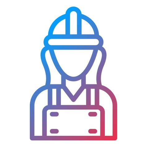 Worker Generic Gradient Outline Icon Worker Generic Gradient Outline Icon