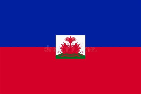 Haiti Flag Official Colors Flat Vector Illustration Stock Vector