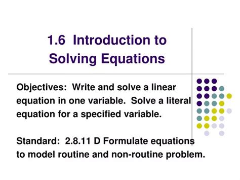 PPT Introduction To Solving Equations PowerPoint Presentation Free Download ID