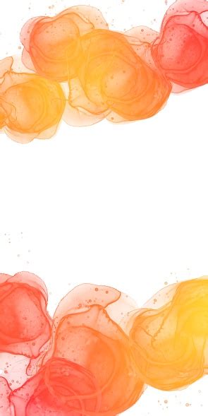 알코올 잉크 아트가 있는 수직 추상 프레임 위쪽과 아래쪽에 액체 질감의 주황색 그라데이션 원 0명에 대한 스톡 벡터 아트 및 기타 이미지 Istock