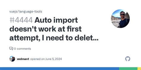 Auto Import Doesnt Work At First Attempt I Need To Delete And Re Type