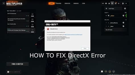 How To Fix Directx Error For Black Ops 6 Youtube