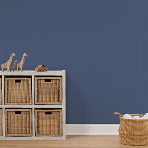 Scandiesk Mid Blue Solid Collection Wallpaper Spoonflower