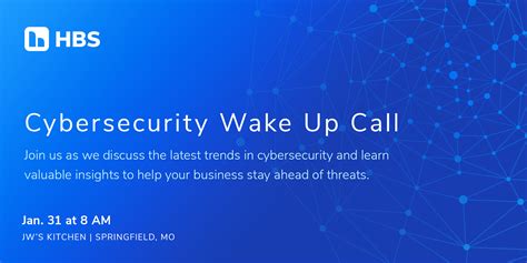 Cybersecurity Wake Up Call Springfield Hbs