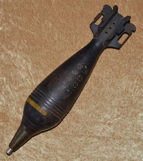 Japanese Wwii Type 100 High Explosive Mortar Round Inert In Grenades