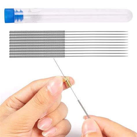 Игла для чистки сопла 3d принтера 0 4мм 10 штук купить на Ozon по низкой цене 401482564