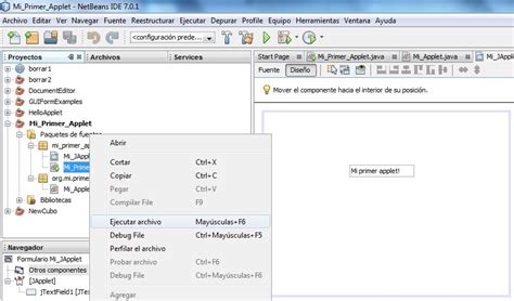 Ingeniero Edwin Reyes Mi Primer Applet Con Netbeans 701