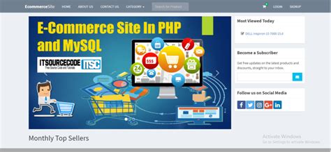E Commerce Website In PHP With Source Code