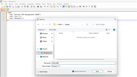 Cara Menjalankan Script Php Di Localhost Htdocs Pada Xampp