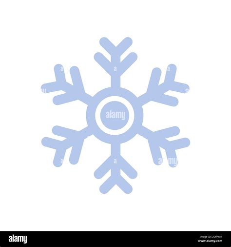 Simple Snowflake Icon In Line Style Design On White Background For Christmas Decoration And