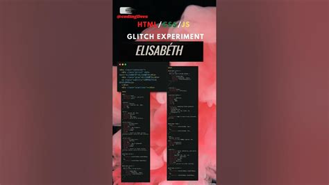 Glitch Experiment Using Html Css Web Development Programming Coding Webdesign