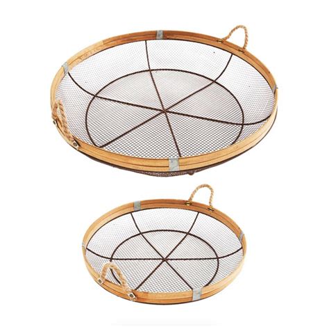 Set Of 2 Wire Nested Basket Barnwood Living
