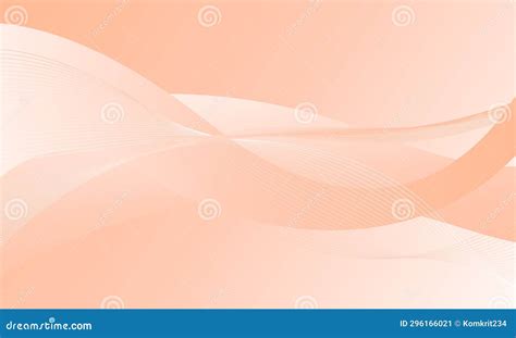 Orange Smooth Lines Wave Curves With Gradient Abstract Background Stock Illustration