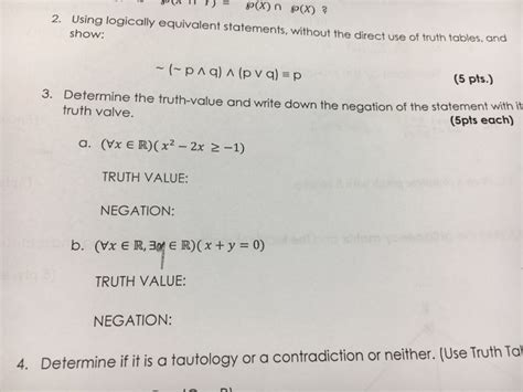 Solved N X Using Logically Equivalent Statements Chegg