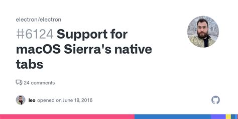 Support For Macos Sierras Native Tabs · Issue 6124 · Electron