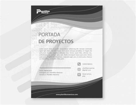 Portadas Blanco Y Negro Plantillas En Word