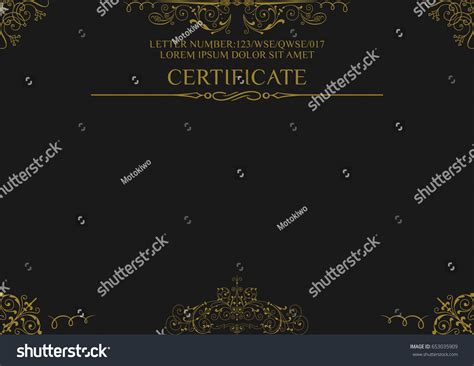 Certificate Blank Background Design Template Vector Stock Vector