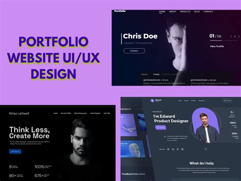 Portfolio Website Uiux Design Creative Portfolio Responsive Design