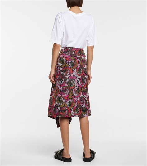 Dries Van Noten Floral Midi Skirt Dries Van Noten