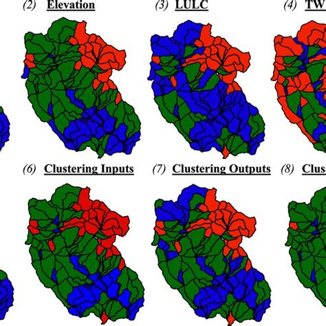 Spatial Distribution Of Hillslope Zones Derived From The Eight Selected