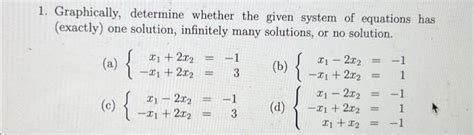 Solved Graphically Determine Whether The Given System Of Chegg
