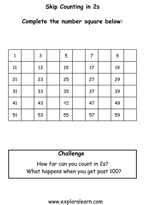 Skip Counting By 2 5 And 10 Worksheets Developing Number Patterns For 2 6 Year Olds