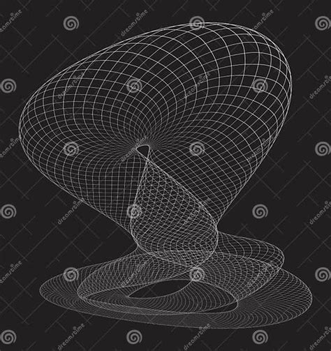 Abstract Volumetric Figure With A Mesh Surface Stock Vector Illustration Of Abstraction