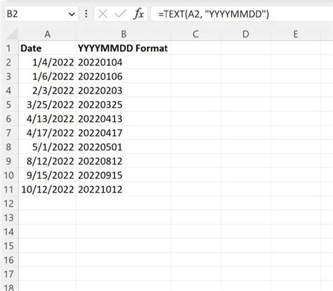 Excel How To Convert Date To Yyyymmdd Format