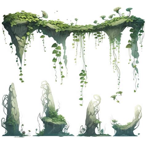 Premium Ai Image Lush Hanging Vines Sprite Sheets In Rayman Legends