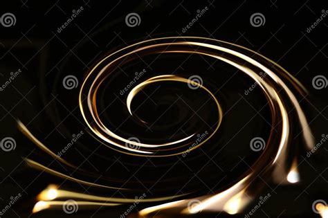 Yellow Abstract Loop Motion Background With Spiral Of Lines In Center Stock Illustration