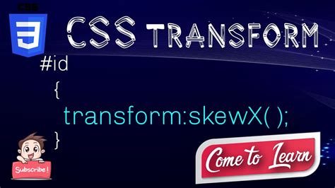 Css Transform In Hindi For Beginners Come To Learn Youtube
