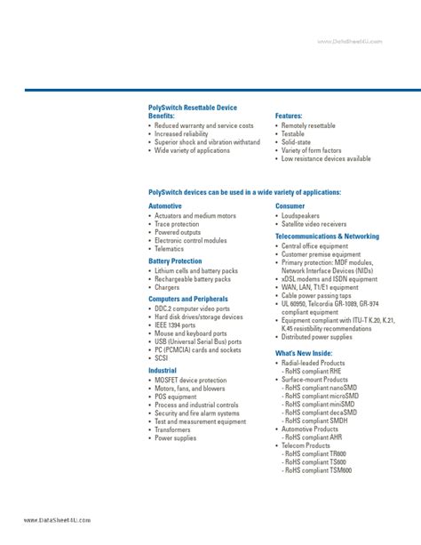 Rtef120 Datasheet Pdf Polyswitch Download Tyco Electronics Now Te Connectivity Rtef120