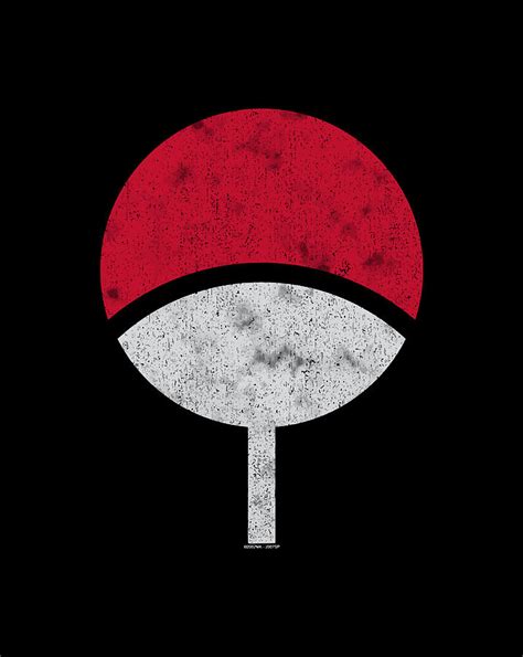 Naruto Shippuden Sasuke Uchiha Symbol Distressed Digital Art By Sue Qin Koh