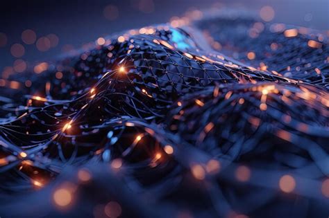Premium Ai Image Abstract Tech Particle Mesh Tech Texture