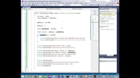Comp100 Lesson 4 Part 3 Youtube