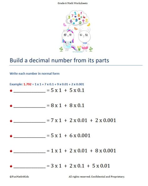 6th Grade Math Worksheets Decimal Scientific Notation 70 Pages 1100 Math Problems