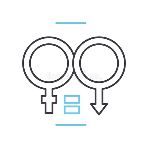 Equal Rights Line Icon Outline Symbol Vector Illustration Concept