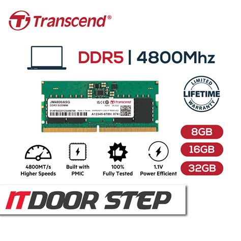 Transcend Ddr5 8gb16gb32gb 4800mhz Laptop Value So Dimm Ram Memory