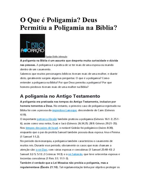 O Que É Poligamia Pdf Pdf Poligamia Monogamia
