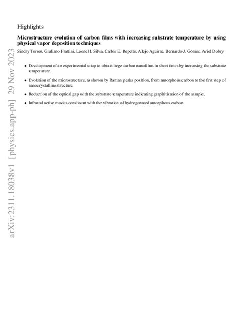 Pdf Microstructure Evolution Of Carbon Films With Increasing