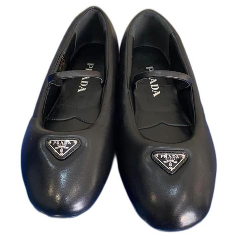 Prada Leather Ballet Flats Black Ref1069070 Joli Closet