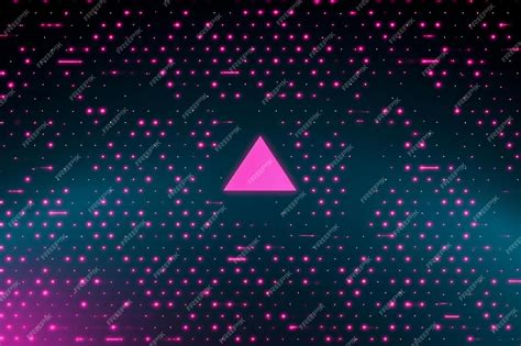 Premium Ai Image Triangular Halftone Texture Retrowave Vector Geometric Technology Abstract
