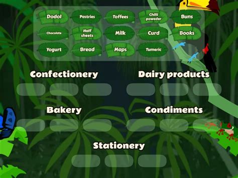 Grade 9 Items In A Supermarket Group Sort