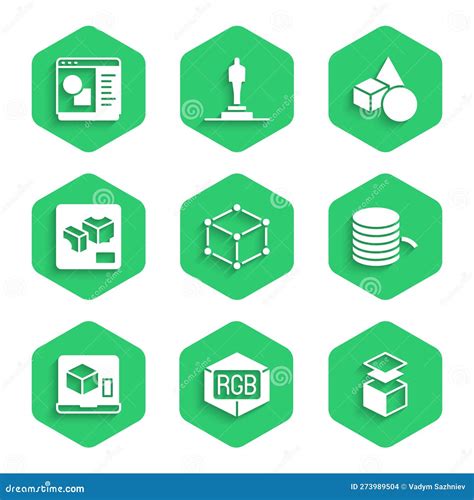 Set Isometric Cube Rgb And Cmyk Color Mixing Layers Filament For 3d Printer Basic Geometric