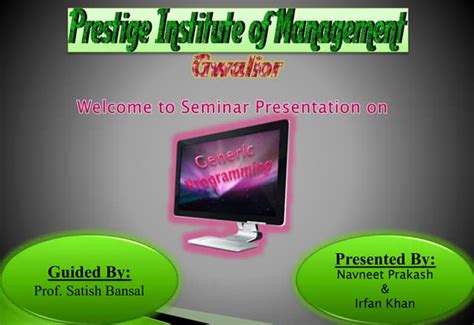 Generic Programming Pptx