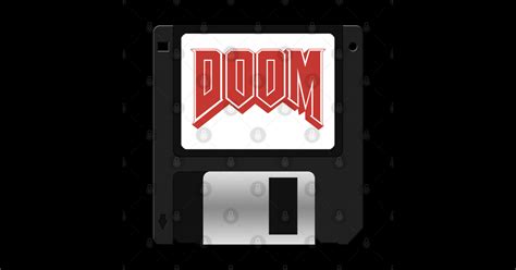 Doom Floppy Gaming Sticker Teepublic