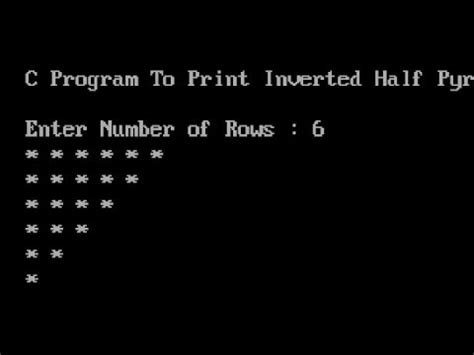 Star Patterns In C Programming Language YouTube